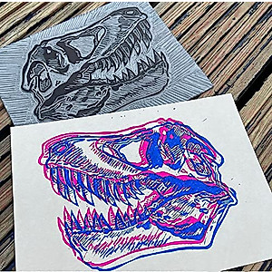 Falling in Art Soft Linoleum Carving Block, 9 Inches by 12 Inches, Grey, 2-Pack