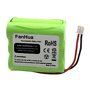Fanhua 2000mAh 7.2V Replacement Battery for 2Gig BATT1X,BATT2X,BATT1,GC2 2GIG-CNTRL2 2GIG-CP2 GCKIT311 Go Control Security Panel Alarm System 6MR2600AAY4Z 10-000009-001 10-000013-001 Linear PERS-4200