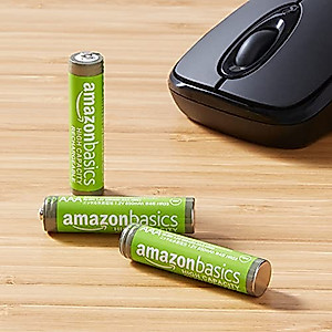 Amazon Basics 16-Pack AAA High-Capacity 850 mAh Rechargeable Batteries, Pre-Charged, Recharge up to 500x