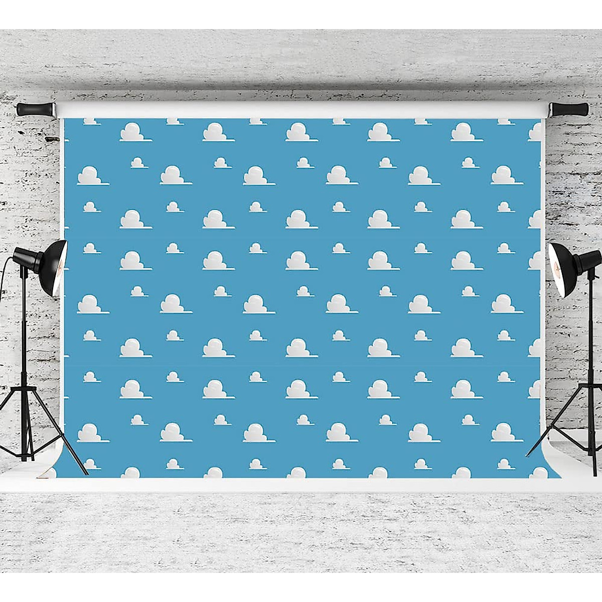 Art Studio It's a Boy Story Themed Birthday Party Photography Backdrops 5x3ft Blue Sky White Clouds Baby Shower Photo Background Kids Hero Photo Booth Studio Props Vinyl
