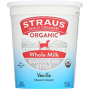 Straus Family Creamery, Organic Vanilla Whole Milk Yogurt, 32 oz