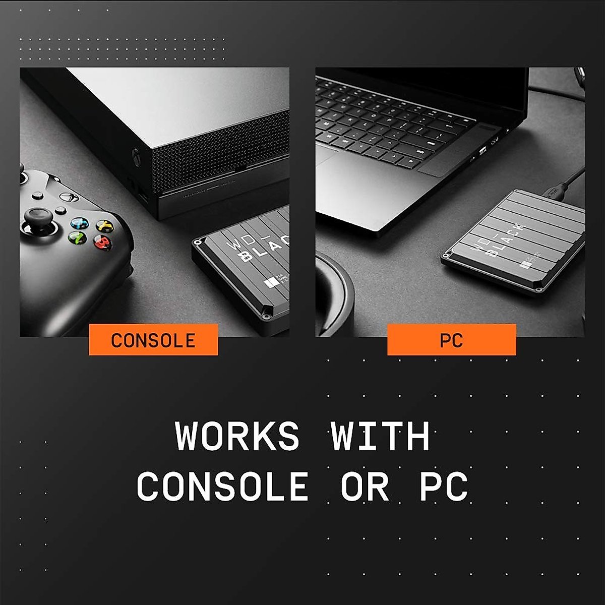 WD_BLACK 1TB P10 Game Drive for Xbox - 1-Month Xbox Game Pass, Portable External Hard Drive for On-The-Go Access To Your Xbox Game library - WDBA6U0010BBK-WESN