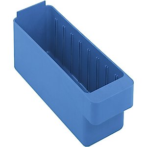Quantum Storage Systems QED501BL Super Tuff Euro Drawers, 11-5/8" L x 3-3/4" W x 4-5/8" H, Blue (Pack of 24)