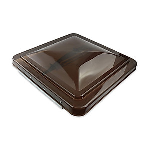 Leisure Coachworks 14 Inch RV Roof Vent Cover Universal Replacement Vent Lid Smoked for Camper Trailer Motorhome (Smoked 1-Pack)