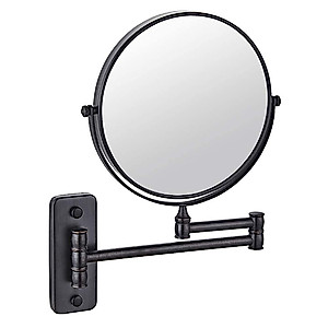 LEEOX Makeup Mirror 3X Bathroom Mirror Swivel Double Sided Folding Round Shape Cosmetic Vanity Mirror