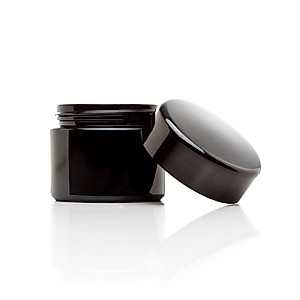 Infinity Jars 30 Ml (1 fl oz) Pocket Size Black Ultraviolet Glass Screwtop Jar 3-Pack