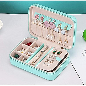 ZZYINH AN207 Simple and Portable Jewlery Box Ear Stud Storage Box Ring Casket Beauty Gift Jewelry Box Small Jewelry (Color : Green)