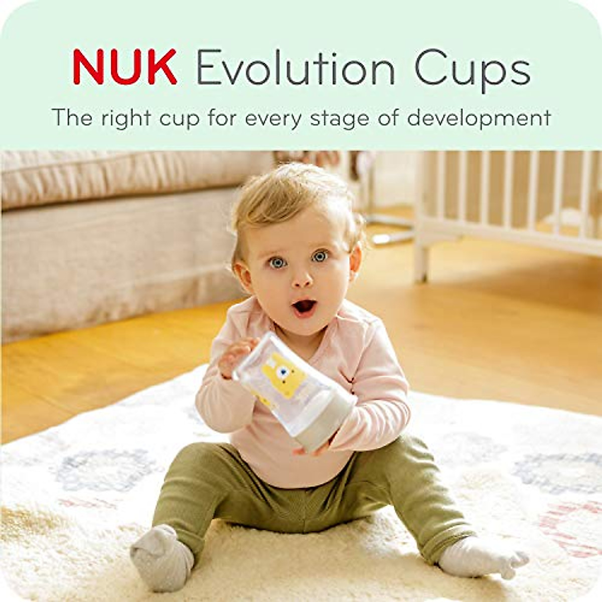 NUK Evolution Soft Spout Learner Cup, 2 Count (Pack of 1)