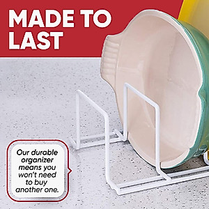 Better Houseware Multi-Use White Medium Kitchen and Office Organizer, 8.25” x 10.25” and 6.5” Height – 4 White Coated Steel Divider Slots to Store Trays, Baking Pans, Cutting Boards or Office Supplies