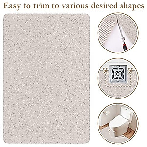 Shower Mat Bathtub Mat Non-Slip,24x16 inch, Soft Tub Mat with Drain,PVC Loofah Bath Mat (Phthalate Free) for Tub and Bathroom,Quick Drying,White