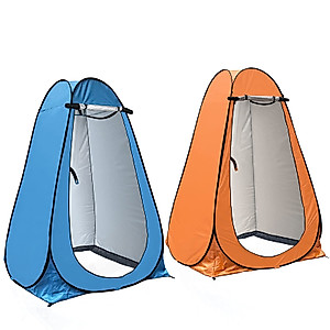 anngrowy Shower Tent Pop Up Privacy Tent Portable Outdoor Camping Bathroom Toilet Tent Changing Dressing Room Privacy Shelters Room for Hiking and Beach Sun Shelter Picnic Fishing–Waterproof 2 Colors