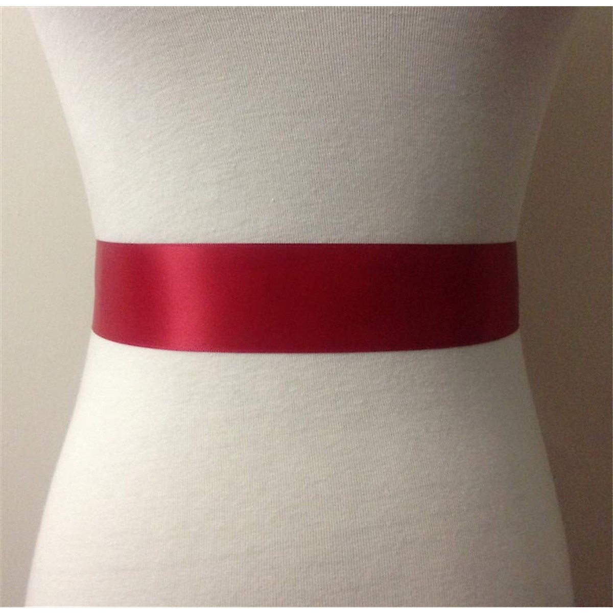 Wedding Sash Bridal Belts Simple Classic Silk Ribbon Sash for Dress (Wine Red)