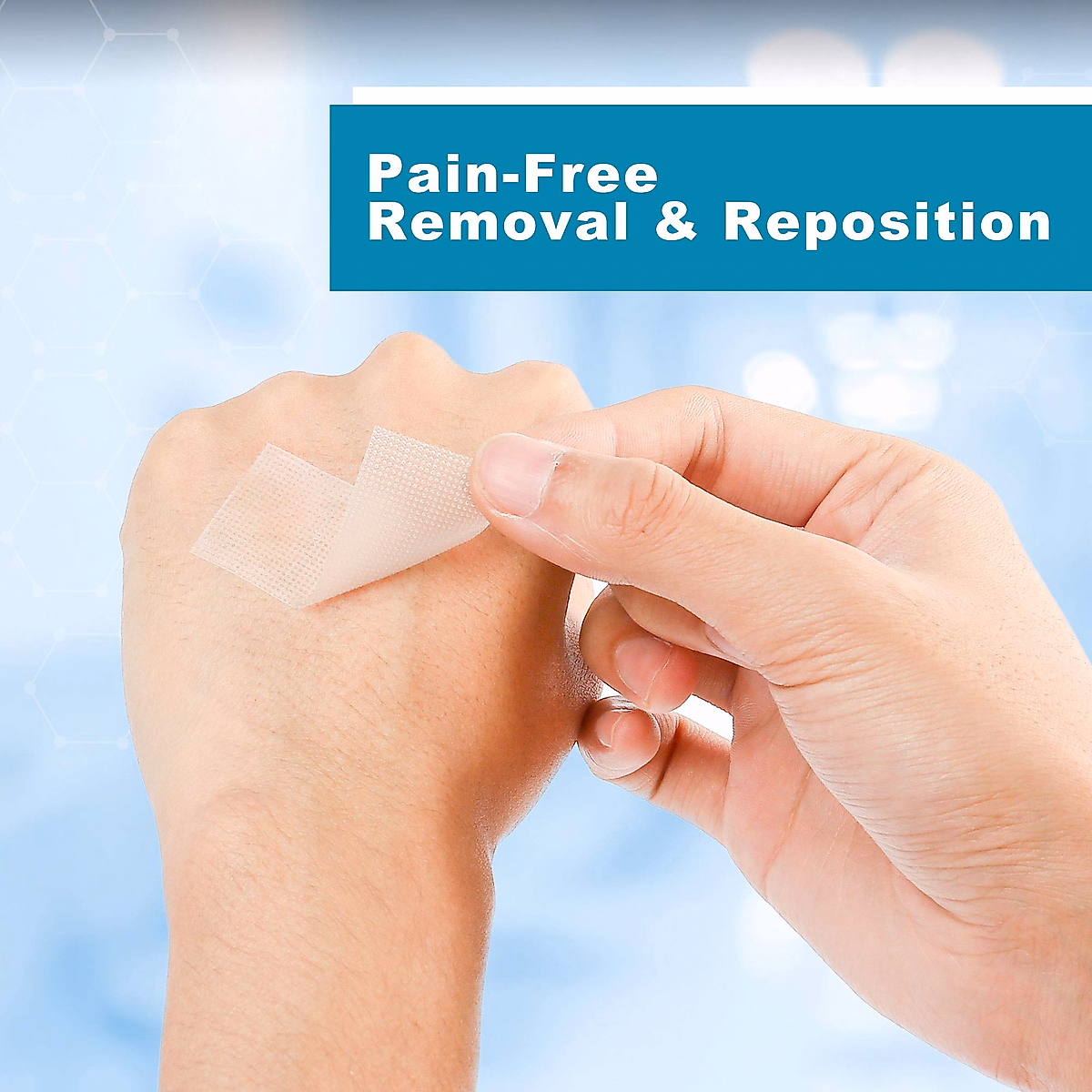 LotFancy Transparent Medical Tape, 2 Rolls, Adhesive Clear Hypoallergenic Surgical Tape, PE First Aid Tape for Wound, Bandage, 1inch x 10Yards, Sensitive Skin, Latex Free