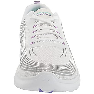 Skechers Women's GO Walk 6-Inner Joy Sneaker, White/Multi, 10