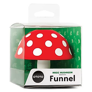 OTOTO Magic Mushroom Small Funnel - Kitchen Funnels for Filling Bottles or Containers - Silicone Funnel, Plastic Funnel for Liquids - 100% Food Safe, BPA-Free, Dishwasher Safe Collapsible Funnel