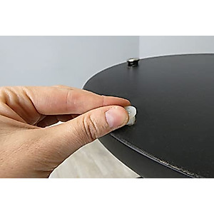 Shepherd Hardware 9451 1-1/4-Inch Threaded Stem Furniture Glides, 1/4-Inch Stem Diameter, Metal Base with Rubber Cushion, 4-Pack,Silver