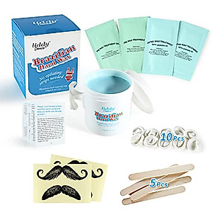 Brazilian & Bikini Wax Kit - Hard Wax for Easy Hair Removal, Suitable for Sensitive Skin, Microwave-Ready