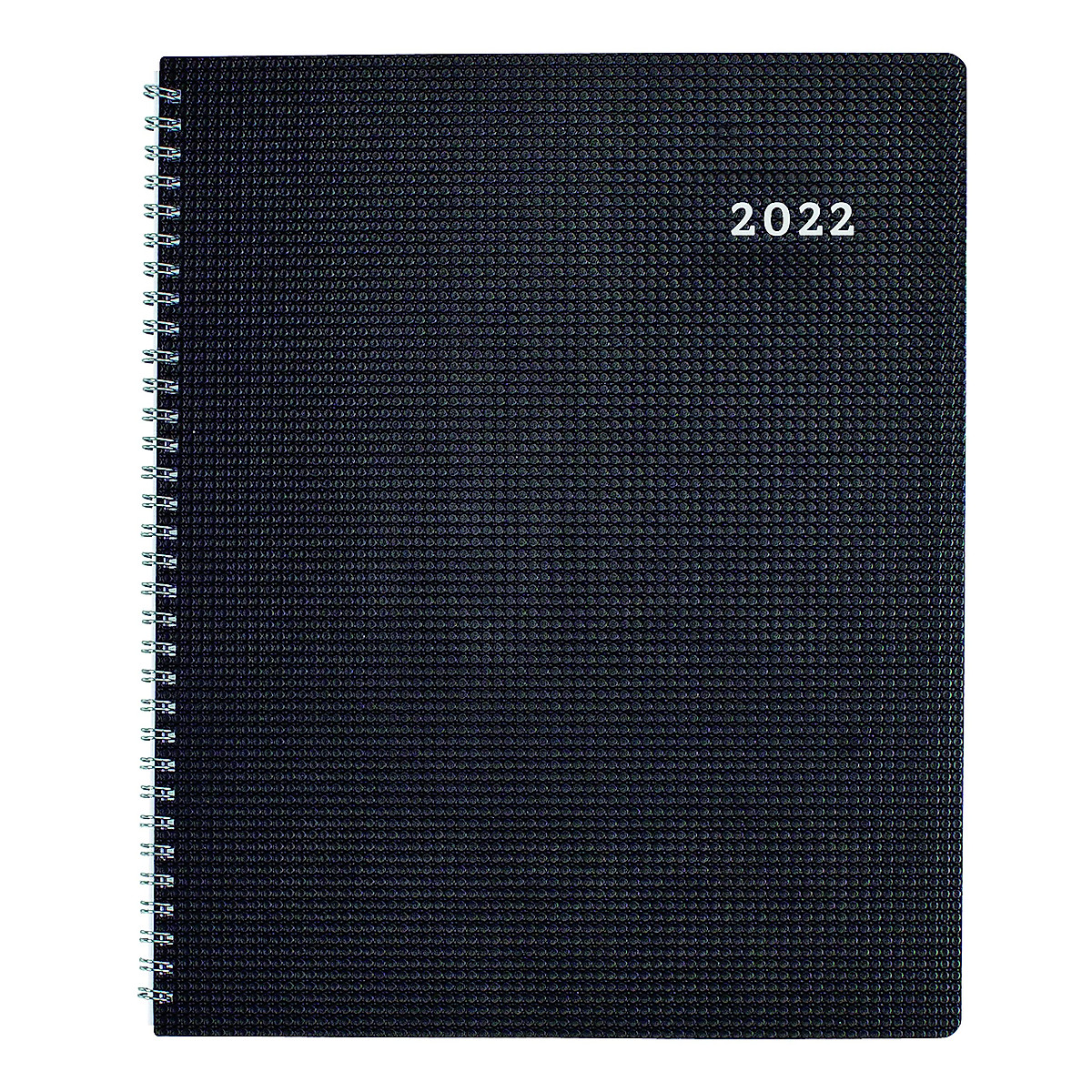 Brownline 2022 DuraFlex Monthly Planner, 14 Months, December 2021 to January 2023, Twin-Wire Binding, 11" x 8.5", Black (CB1262V.BLK-22), Burgundy; Gray