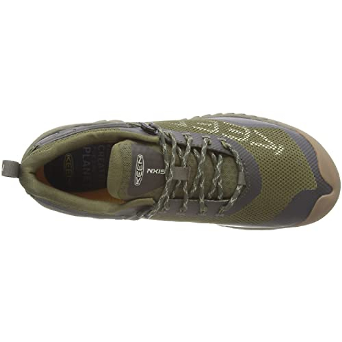KEEN Men's NXIS Evo Low Height Waterproof Fast Packing Hiking Shoes, Dark Olive/Black Olive, 11
