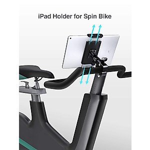 elitehood iPad Holder for Treadmill, Heavy Duty Tablet Holder for Stroller, iPad Bike Mount Compatible with 4.7-12 inches iPad, iPhone, Tablets and Cell Phones