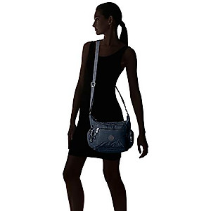Kipling womens Women's Gabbie Small Bag, Lightweight Everyday Purse, Casual Nylon Shoulder crossbody bag, Blue Bleu 2, Small US