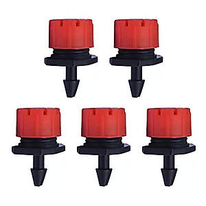 YOUWU 5pcs Garden Irrigation Micro Flow Dripper,Practical Micro Flow Dripper Drip Head 1/4 Inch Hose Garden Irrigation Misting Tools Accessories Feed Orchid