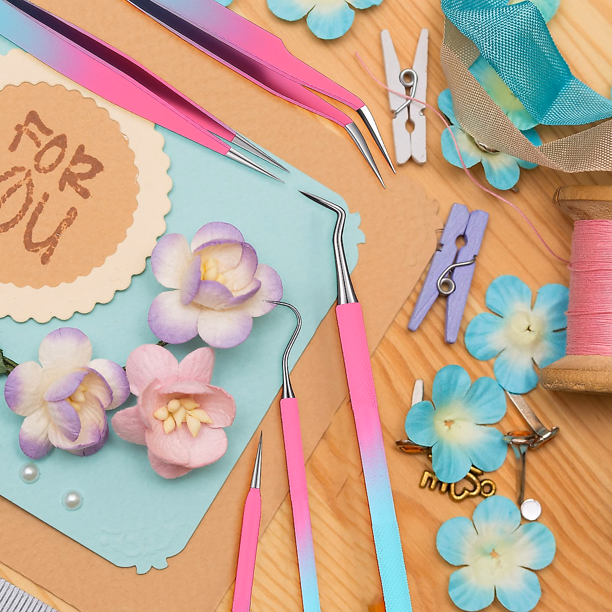 13 Pieces Weeding Silhouette Tools Kit, Craft Vinyl Weeding Tools Lettering Vinyl Tool Kit Stainless Steel Silhouette Accessories Craft Knife Ruler Vinyl Scraper for Vinyl Crafts DIY Paper Cameo