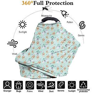 Belidome Cow Print Stretchy Car Seat Covers for Boys Girls Baby Car Seat Cover Gift for Women Mom