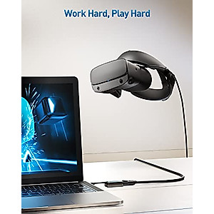Cable Matters Portable 32.4Gbps USB C to DisplayPort 1.4 Adapter, 4K 144Hz/ 8K 60Hz with HDR, Thunderbolt to DisplayPort Compatible with Thunderbolt 4/USB4, Valve Index, MacBook, iPad, iPhone 15, XPS