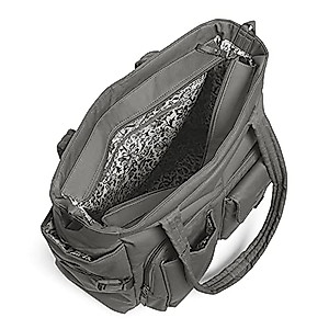 Vera Bradley Women's Cotton Utility Tote Bag, Galaxy Gray - Recycled Cotton, One Size