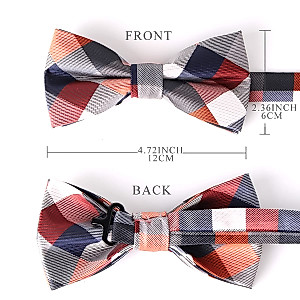 Gemay G.M Adjustable Pre-tied bow ties for Men Boys 6 PACKS Bowtie Set Wedding Gifts (LJ021)