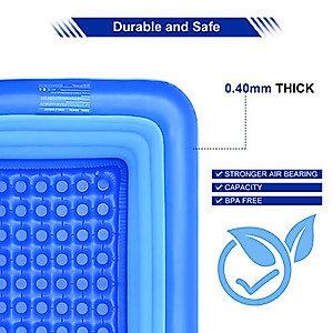 Inflatable Pool, 56" X 39"X 18" Swimming Pool for Toddlers, Adult, Kids, Infant, Full-Sized Inflatable Blow Up Kiddie Pool for Summer Swim Center, Outdoor, Garden, Backyard,