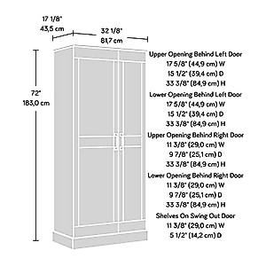 Sauder Miscellaneous Storage Cabinet, L: 32.17" x W: 17.13" x H: 72.09", Spring Maple Finish