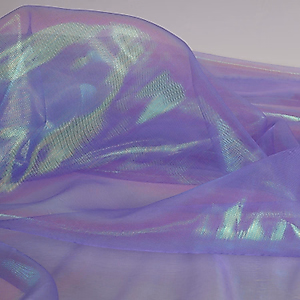 Sheer Iridescent Organza Fabric 58 Inches Wide - 5 Yards Precut - Shinny Wedding Party Decor Fairy Costume Voile Doll Clothes Sewing - Purple