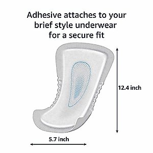 Amazon Basics Incontinence Guards for Men, Maximum Absorbency, 104 Count, 2 Packs of 52, White (Previously Solimo)