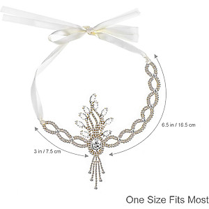 1920s Flapper Accessories Leaf Rhinestones Headpiece Great Accessories For Women Tassel Bride Wedding Head Bands Flapper Headband