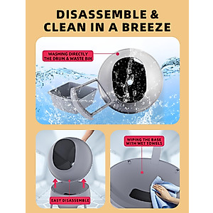 Self Cleaning Cat Litter Box with APP Control,No More Scooping Automatic Cat Litter Box with mmWave Sensor for Multiple Cats,Excellent Odor Removal,57L Extra Large Space,Ultra-Quiet Robot Litter Boxes
