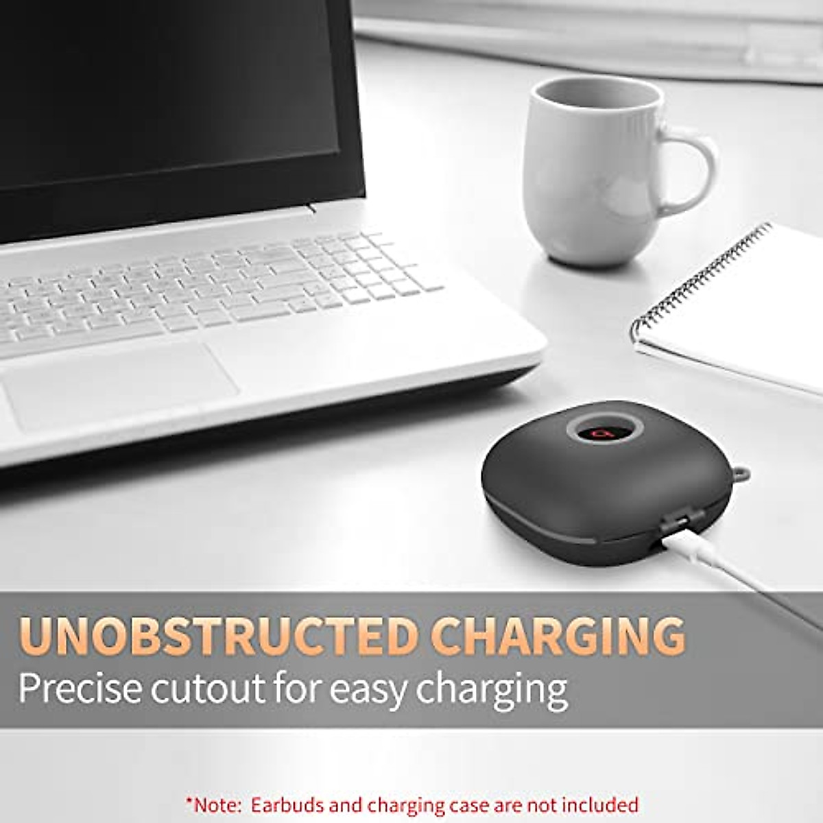 [Upgrade Lock] Case for Beats Fit Pro 2021 Earbuds Armor Shockproof Protective with Anti-Lost Lanyard Keychain (Black)