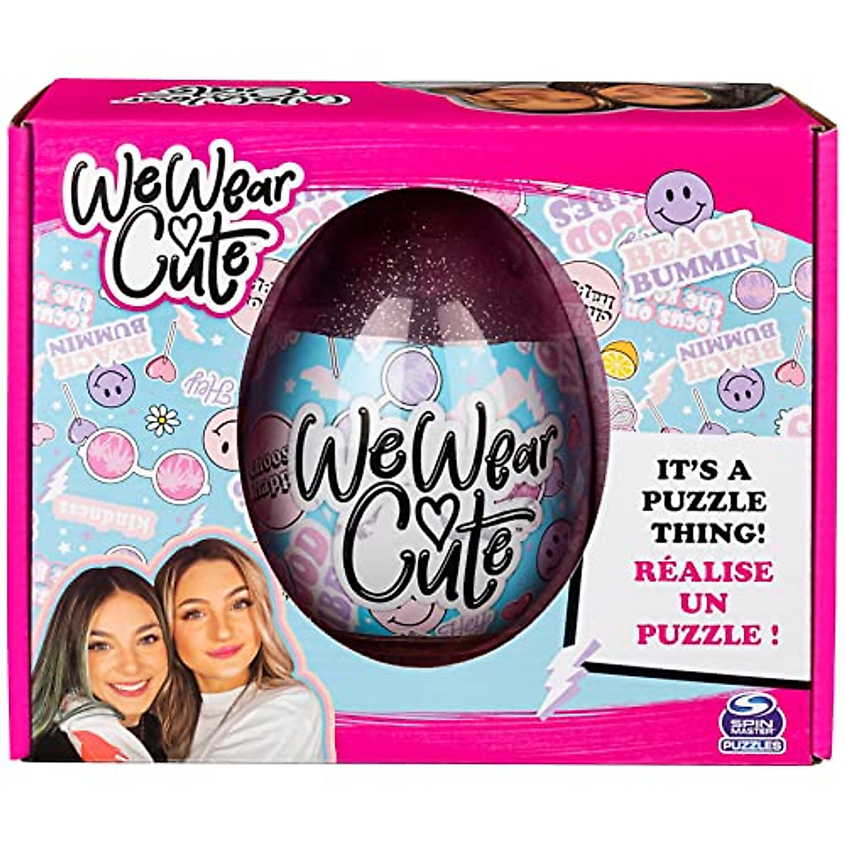 We Wear Cute, 100-Piece Surprise Puzzle in Egg Easter Basket Stuffer with Tik Tok YouTube Stickers, For Kids & Teens Ages 8 and up