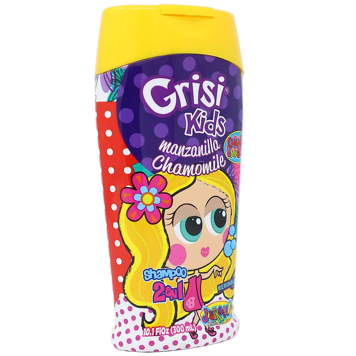 Grisi Kids Chamomile Shampoo, Cleansing, Conditioning, Girls Shampoo with Chamomile Extract, Lightens Naturally, Paraben-Free, Hypoallergenic, 2 Pack, 10.1 Fl Oz Each, 2 Bottles