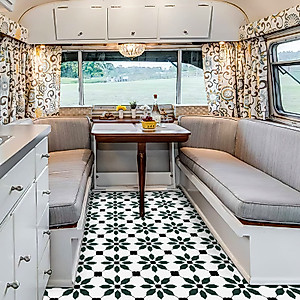 MORCART 20 Sheet , 8x8 Inches Green Vinyl Flooring for Kitchen, Staircase, Apartment, RV, Fireplace, Bathroom Peel and Stick Tiles for Floor,Stick on Floor Tiles