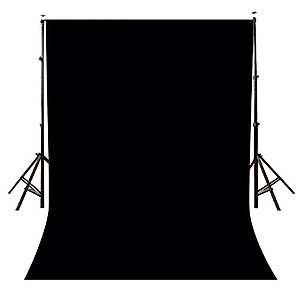 LYLYCTY County Background 5x7ft Non-Woven Fabric Solid Color Black Screen Photo Backdrop Studio Photography Props LY062
