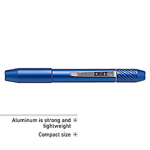 CRKT Techliner Super Shorty: Everyday Carry Pen, Blue Anodized Aluminum with Schmidt MegaLine 4889 M Cartridge, Pocket Clip, and Magnetic Cap TPENBOND2