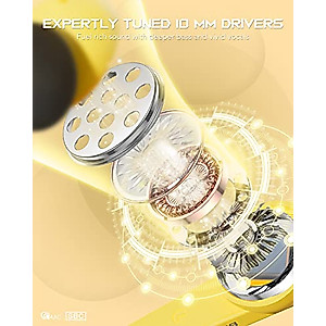 Black Shark Bluetooth Earbuds Wireless Earbuds with Emoji LED Light, Gaming Earbuds with 45ms Ultra Low Latency, Bluetooth 5.1, Music and Gaming Dual Modes, 24H Playtime, IPX5 Waterproof- Yellow