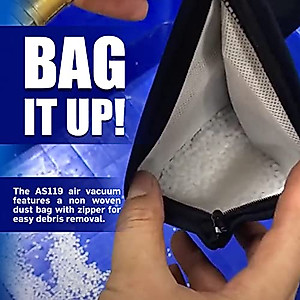 LE LEMATEC Dual Action Air Compressor Vacuum and Pneumatic Air Blow Gun with Attachments, Up to 150 PSI, One-Turn Multi-Function Air Compressor Pneumatic Vacuum Air Blower Gun Shop Tool Combo, AS119