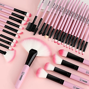 Makeup Brushes, VANDER 32pcs Professional Soft Synthetic Kabuki Cosmetic Eyebrow Shadow Makeup Brush Set Kit