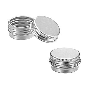 uxcell 6 Pack 0.17 oz Round Aluminum Cans Tin Can Screw Top Metal Lid Containers for Crafts, Candles, 5ml