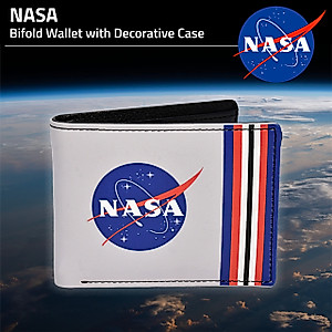 NASA Bifold Wallet in a Decorative Tin Case, Multi