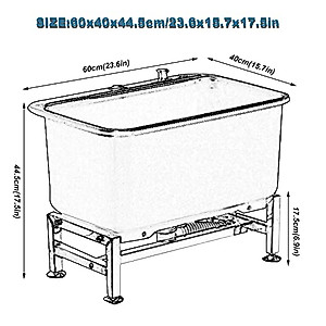 Floor Mount Mop Sink, Commercial Outdoor Laundry Sink Toilet Utility Sink, Multipurpose Sink with Drain for Laundry Bathroom Hotel