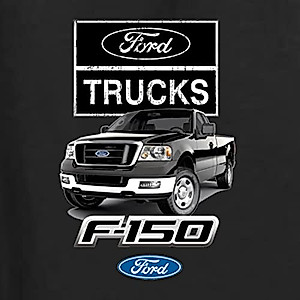 Ford Trucks Vintage Legend Built Tough Cars and Trucks Unisex Graphic Hoodie Sweatshirt, Black, X-Large